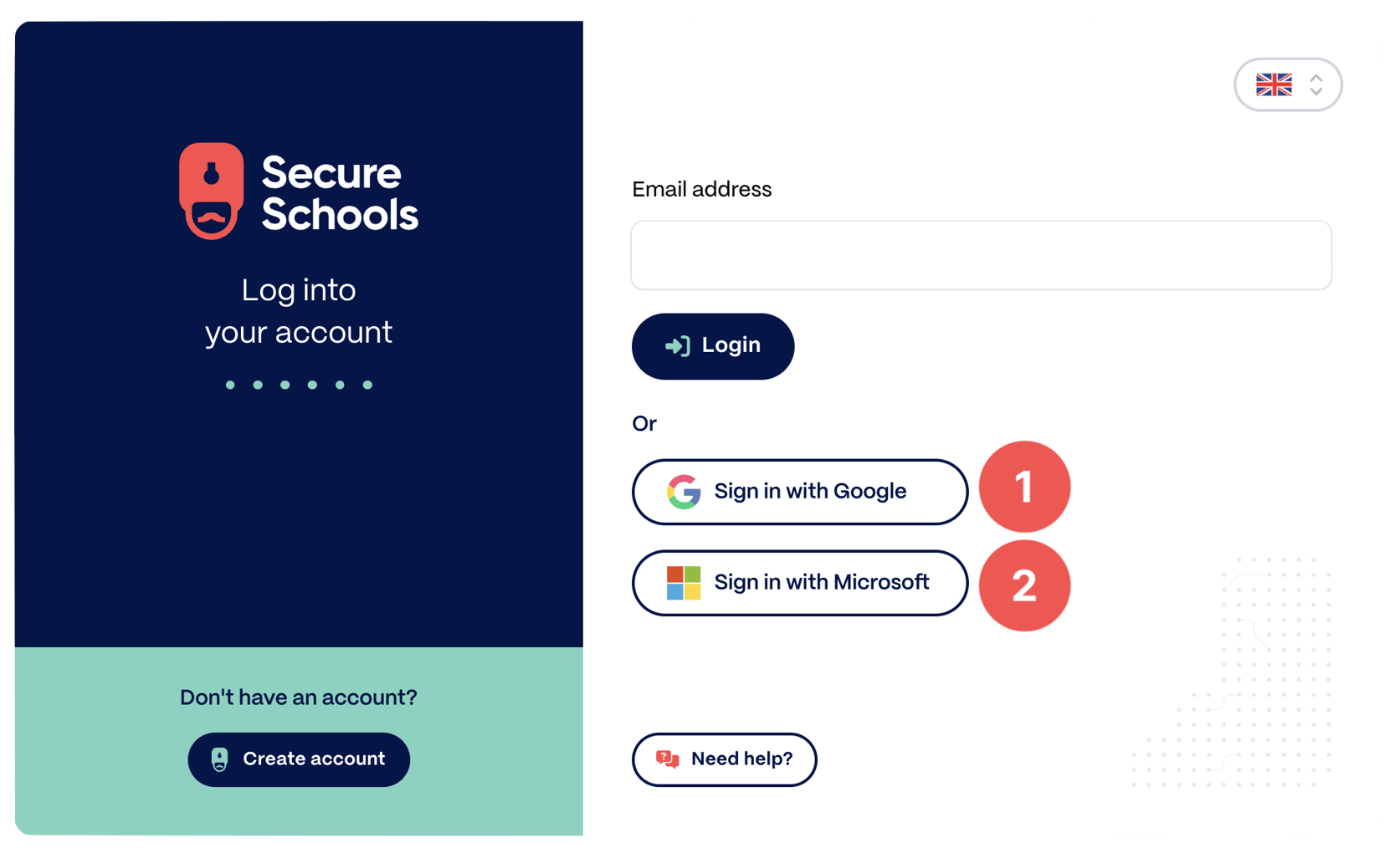 Logging in to the Secure Schools Platform